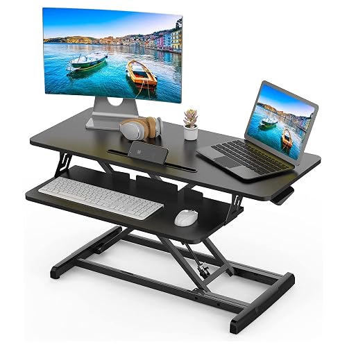 DUMOS Converter Standing Desk, 33 in, Black in Kuwait | Whizz Computer ...
