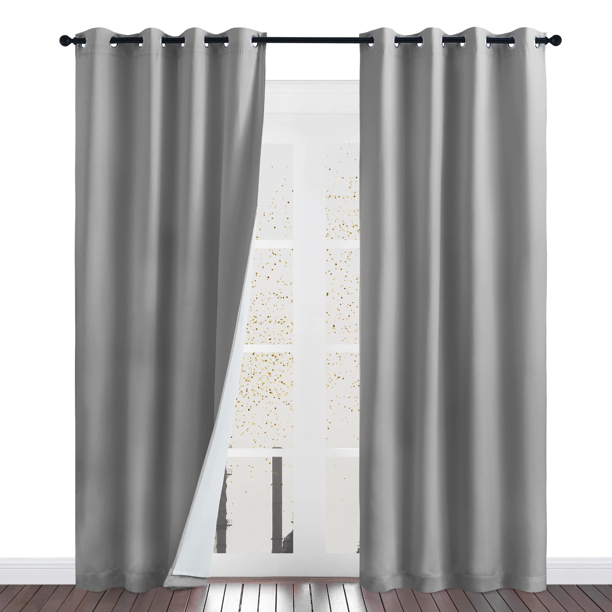 NICETOWN Lower PM2.5 Particles, Full Shading Curtains, Super Heavy-Duty ...