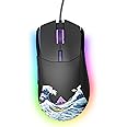Amazon.com: Womier Wired Gaming Mouse,Black RGB Anime Mouse w/Ergonomic ...
