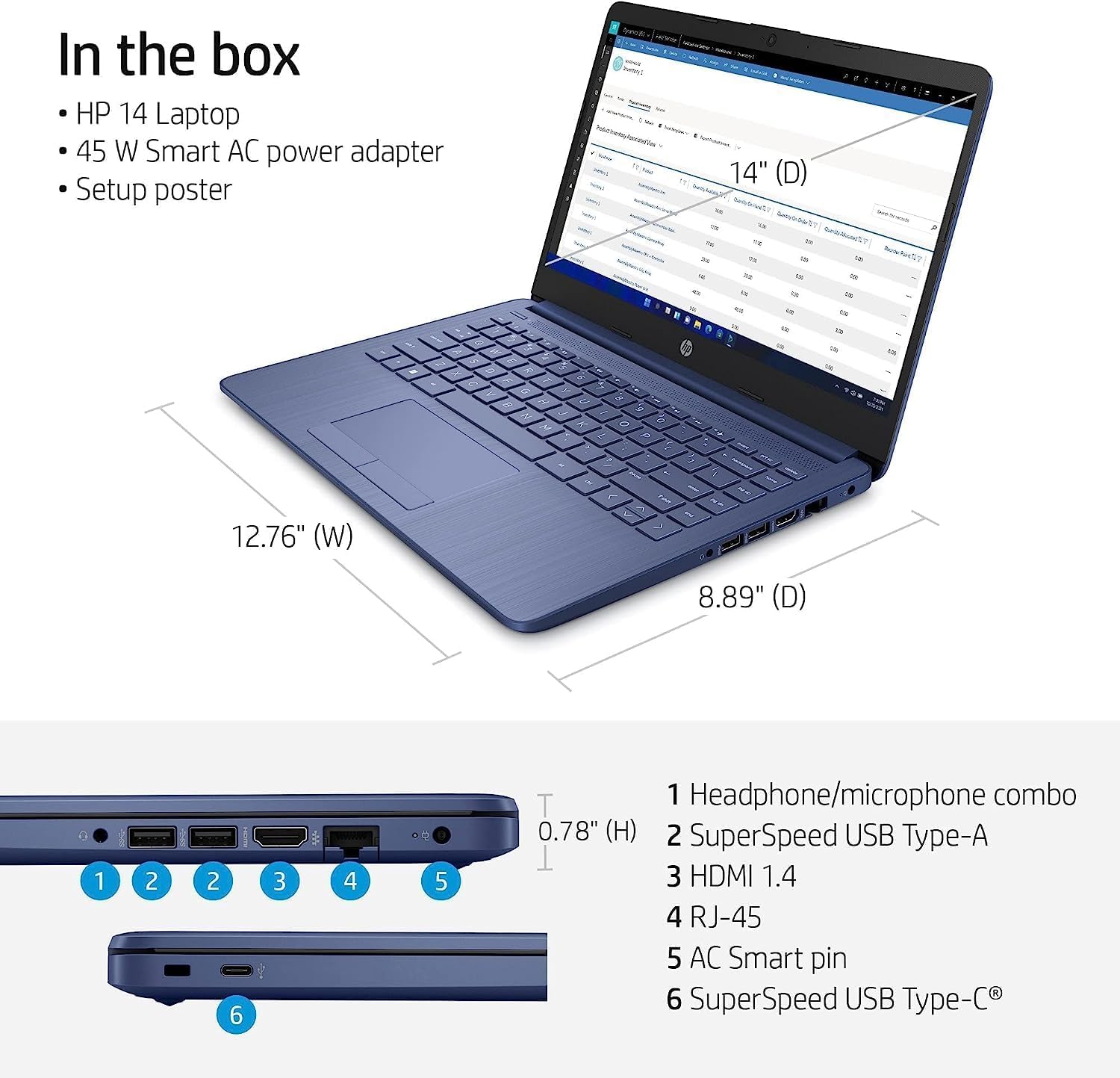 Mua HP 14" Laptop Ultral Light for Students and Business, Intel Celeron ...