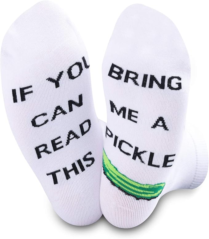 Funny Novelty Socks Pickle Gift If You Can Read This Bring Me a Pickle ...