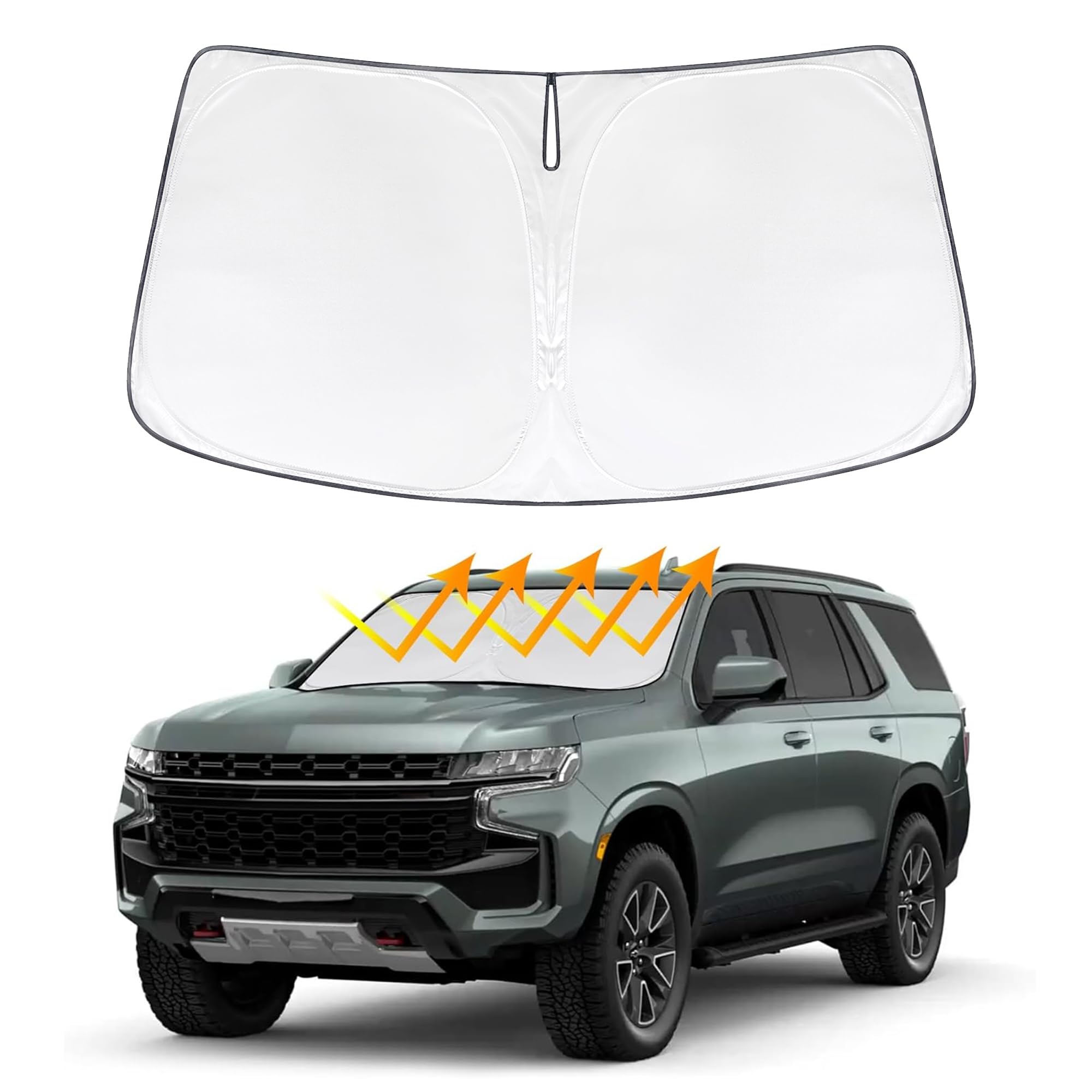 MEJELAKI Front Windshield Sun Shade Compatible with Chevrolet Tahoe ...