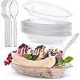 Amazon.com | Sieral 32 Pcs 8 Oz Disposable Banana Split Boats with ...