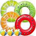 Amazon.com: 90shine 7PCS Fruit Pool Floats: Watermelon Kiwi Orange ...