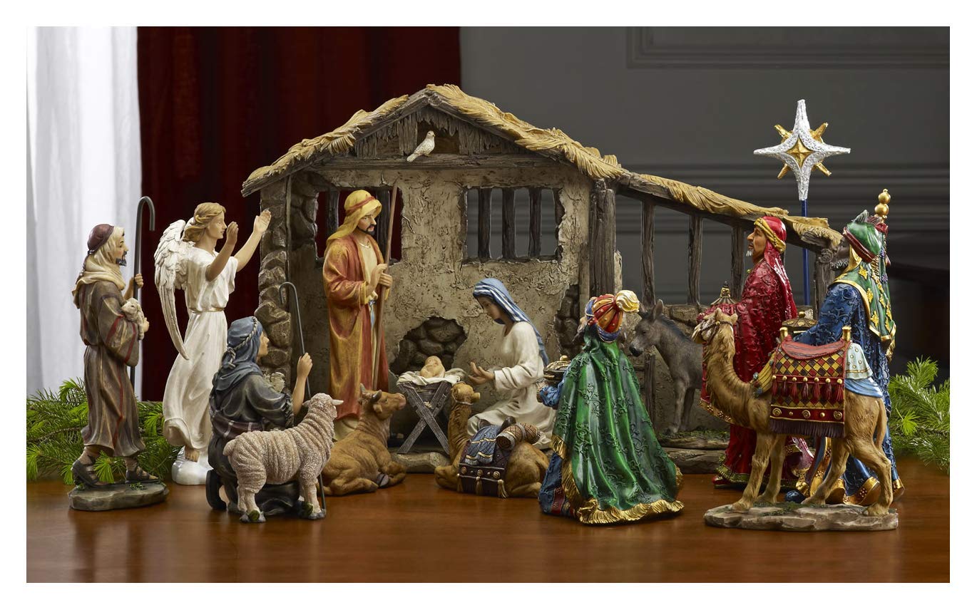 Three Kings Gifts Deluxe Edition, Nativity Scene Set & Figures, 16 ...
