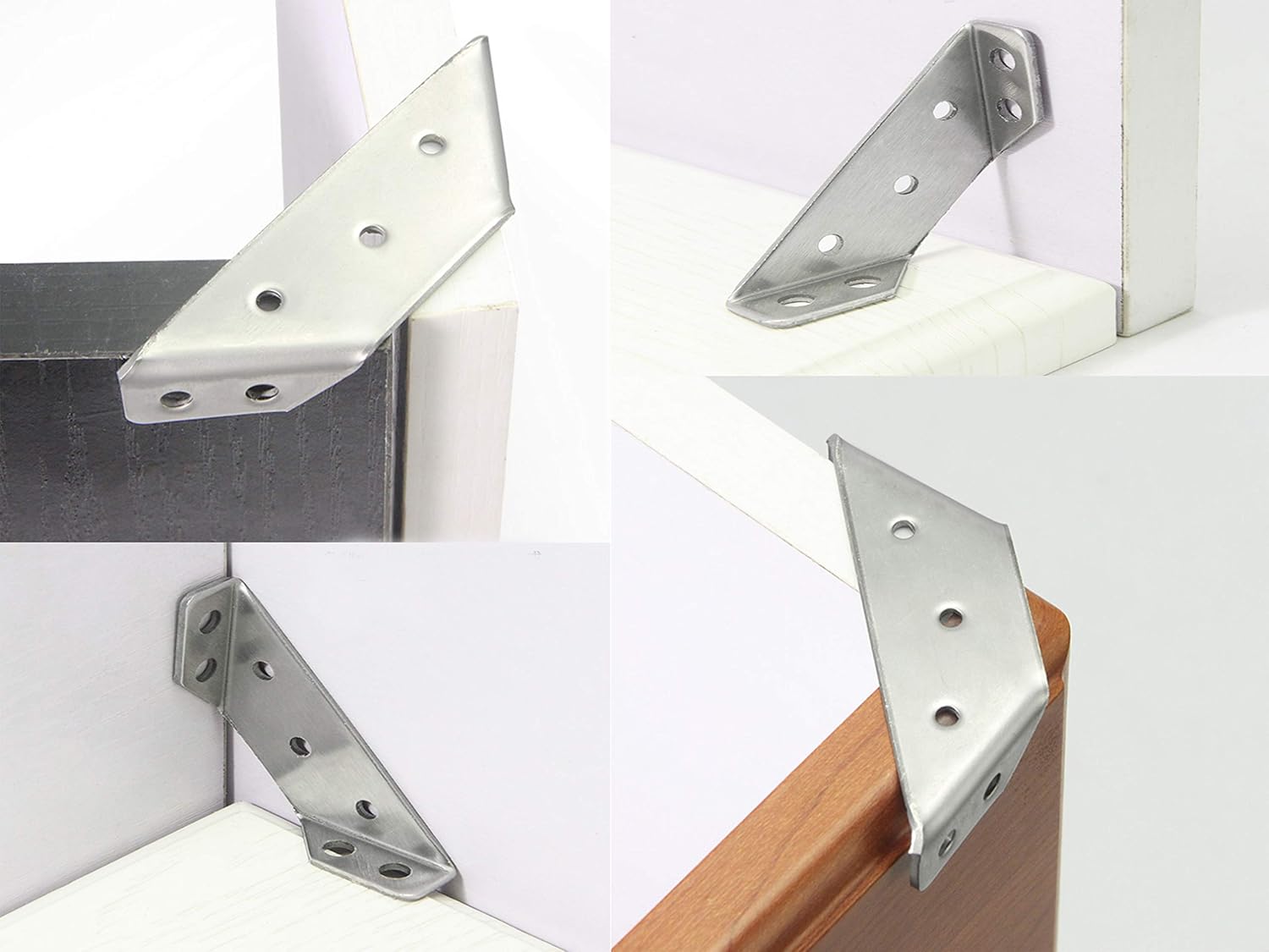 Stainless Steel Corner Brace, Tiberham Triangular Flange Angle Bracket ...