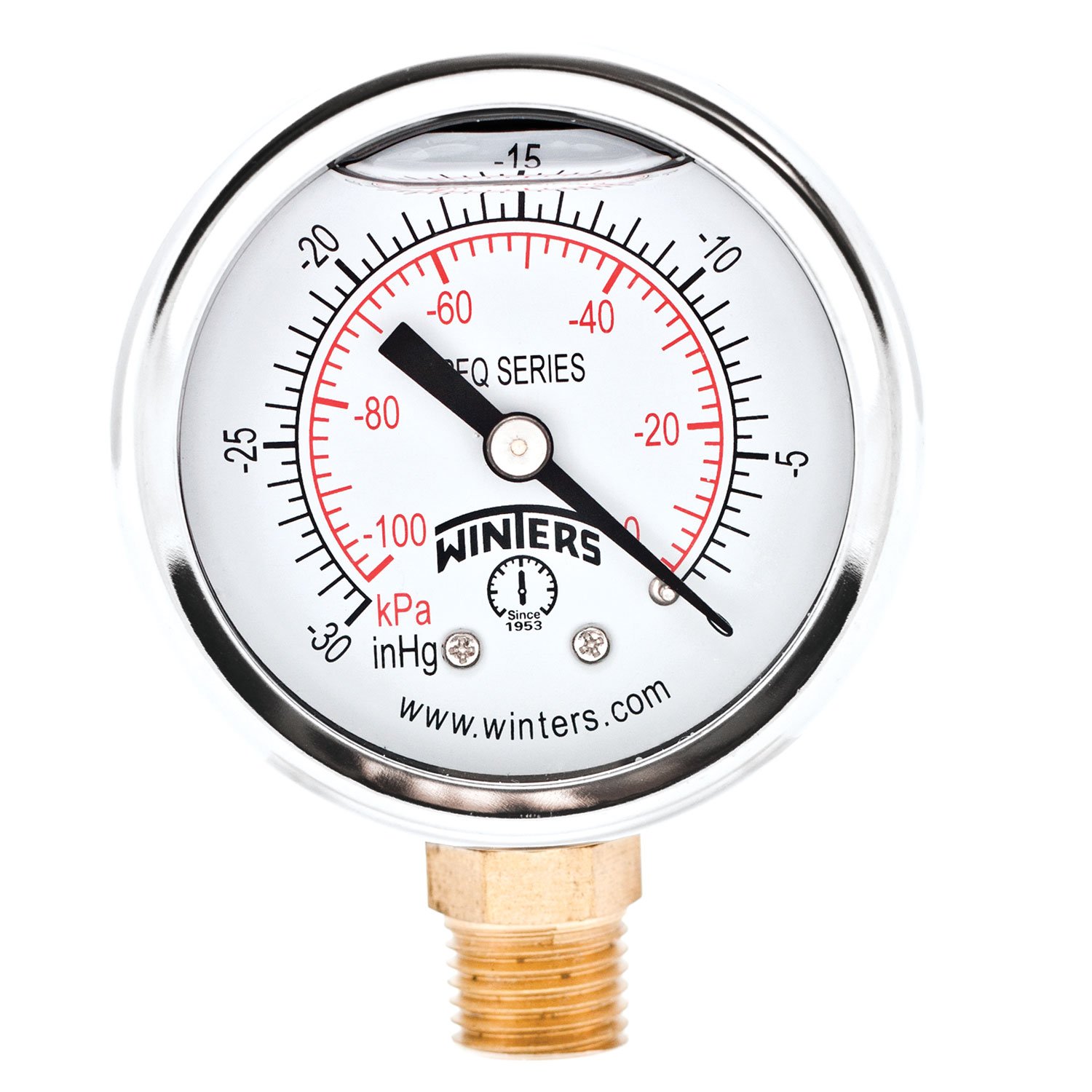 Winters PFQ Series Stainless Steel 304 Dual Scale Liquid Filled ...