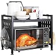 Amazon.com: loyalKBS Extendable Microwave Oven Rack, 2 Tier Adjustable Microwave Shelf ...