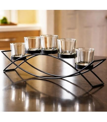 Black Metal Tray Centerpiece For Dining Table Mainstays Decorative ...