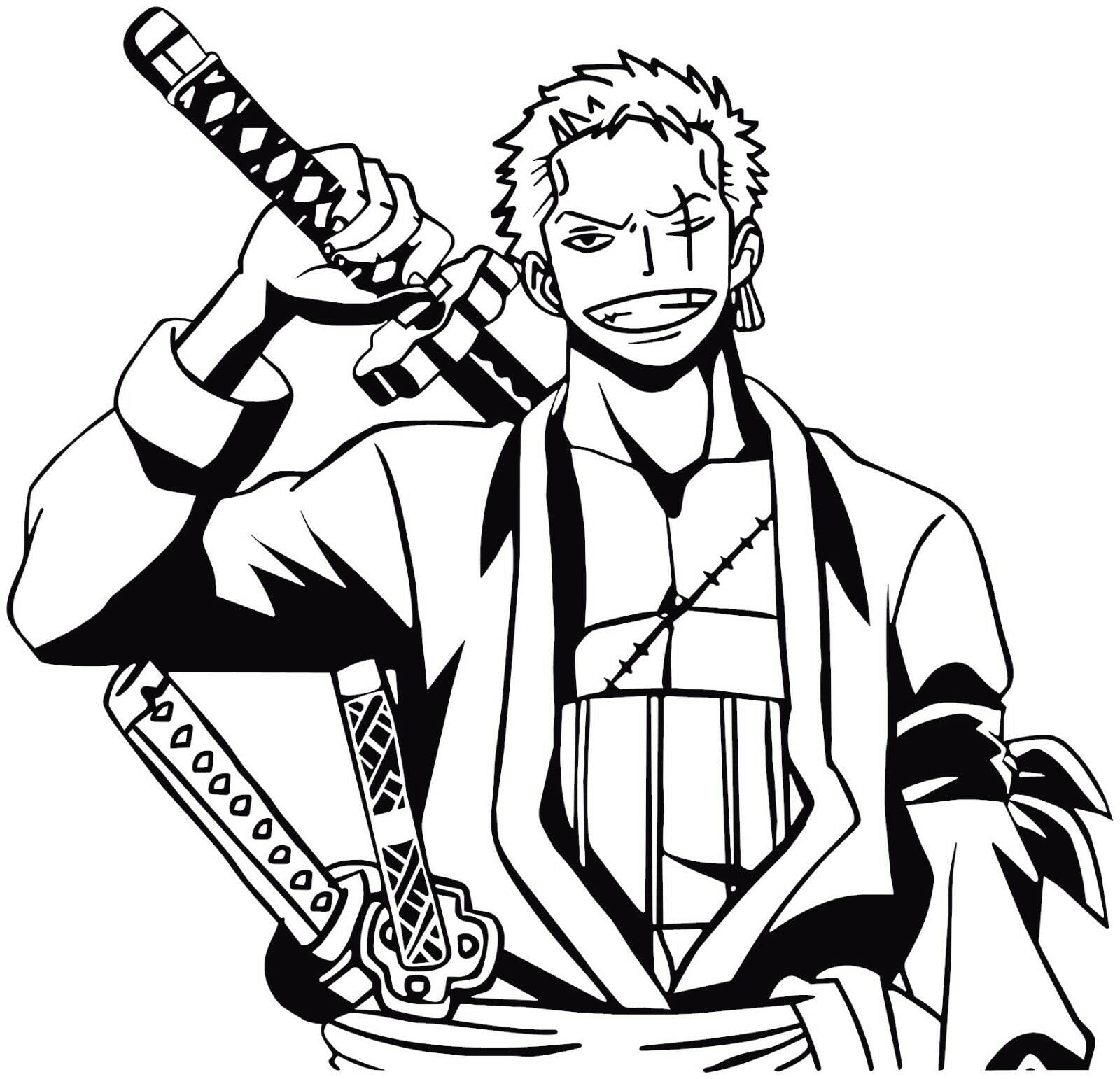 Mua Roronoa Zoro Anime Decal Sticker for Car/Truck/Laptop trên Amazon ...