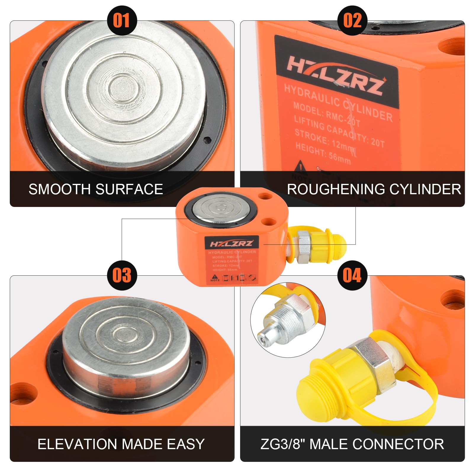 Mua HZLZRZ 10 Ton Hydraulic Cylinder Jack with CP-180 Manual Hydraulic Hand Pump and Porta Power ...