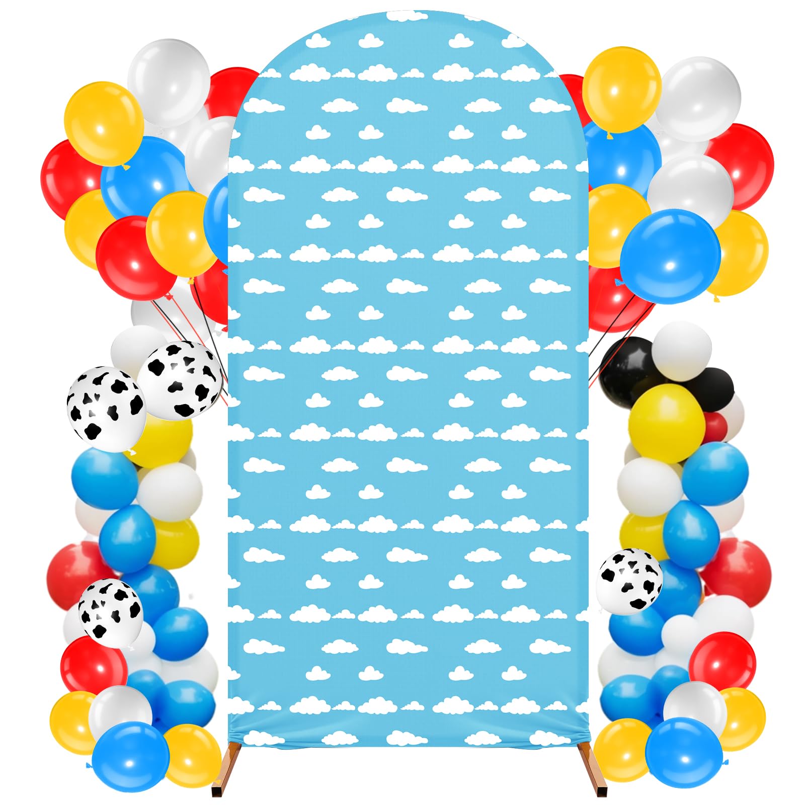 RimCereal Carton Story Arch Backdrop Cover Wedding Blue Sky and White ...