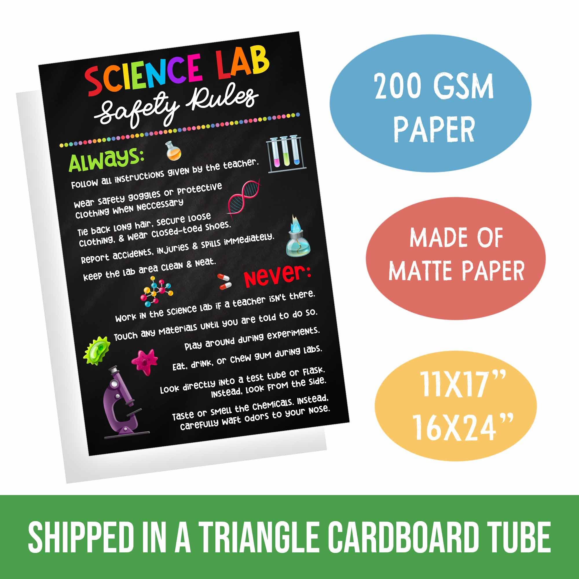 Mua Jinniee Science Lab Safety Rules Science Classroom Decorations ...