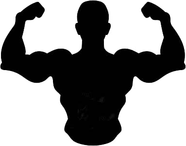 Buff Crossfit Fitspiration Man Silhouette Vinyl Decal Sticker (8" Wide ...