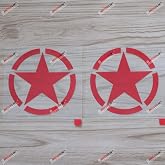 Amazon.com - Star 4" Vinyl Sticker Military Army Services (Red)
