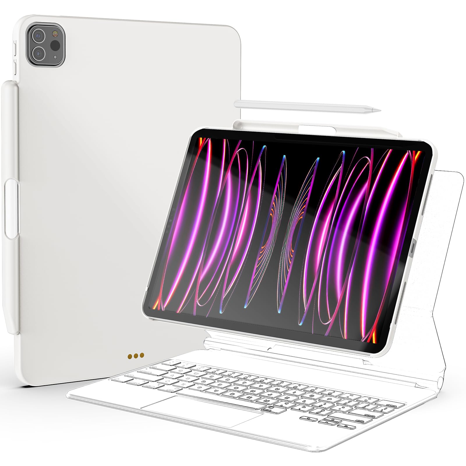 Mua Magic Keyboard Compatible Case for iPad Pro 12.9 2022 2021 2020 ...