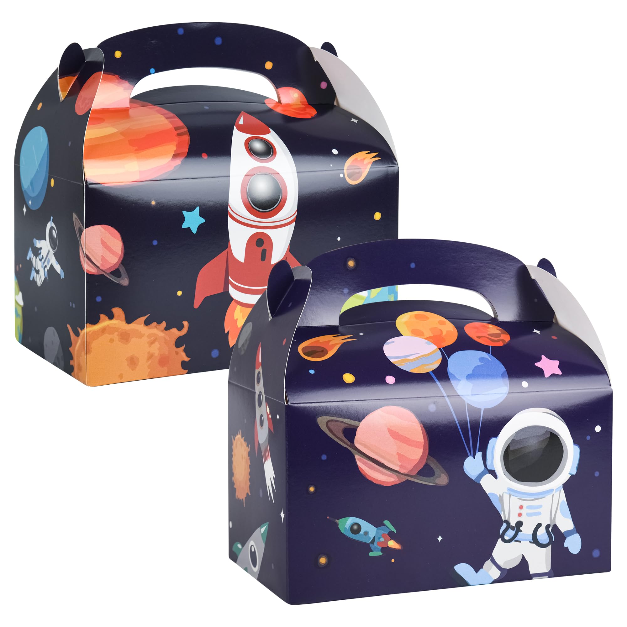 DjinnGlory 36 Pack Outer Space and Astronaut Treat Boxes Gable Boxes ...