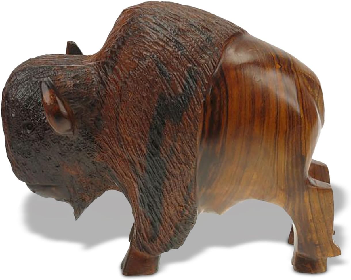 Amazon.com: 5in Long Buffalo Ironwood Art Carving - Lodge Decor: Home ...