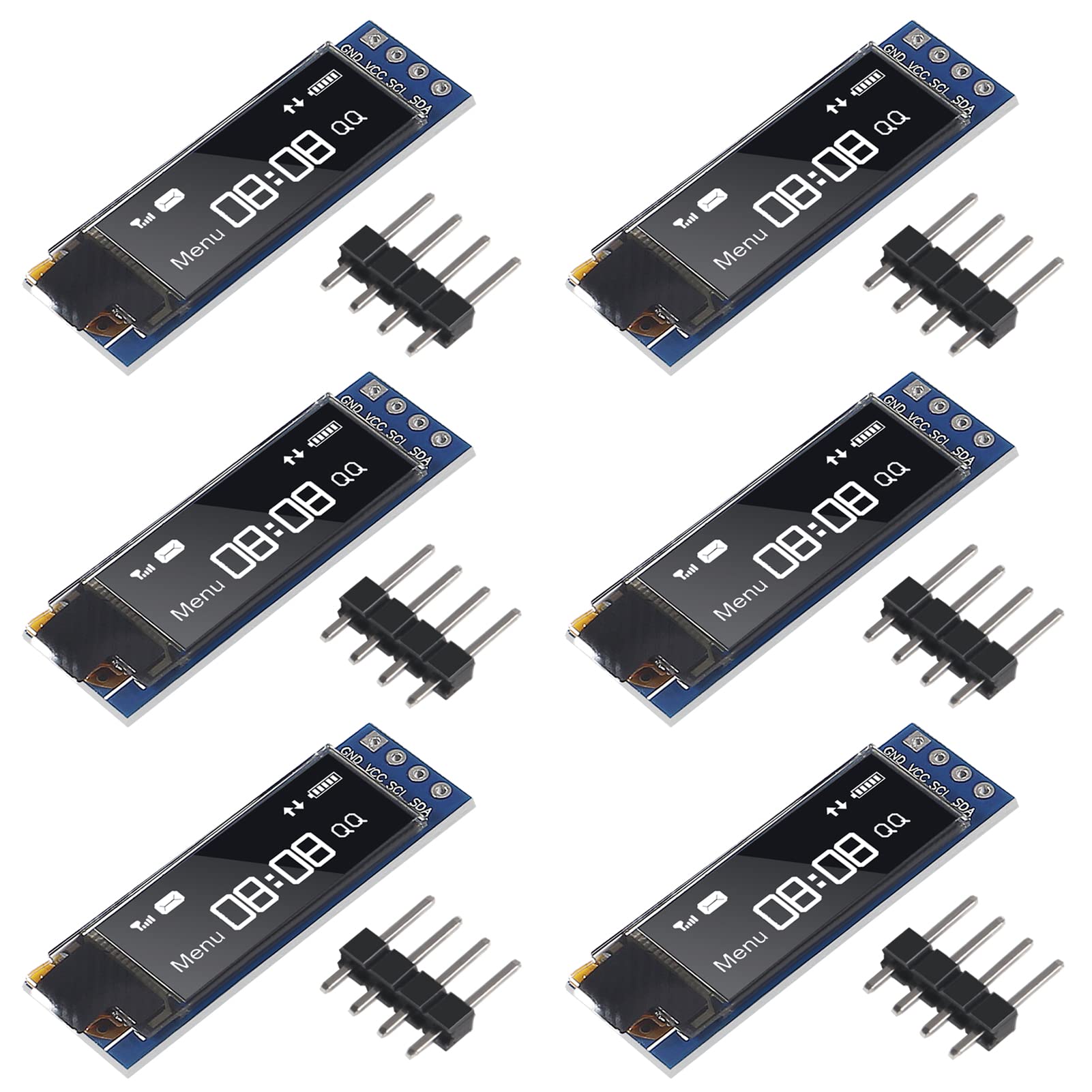 Mua 6pcs I2C OLED Display Module 0.91 Inch I2C SSD1306 OLED Display ...