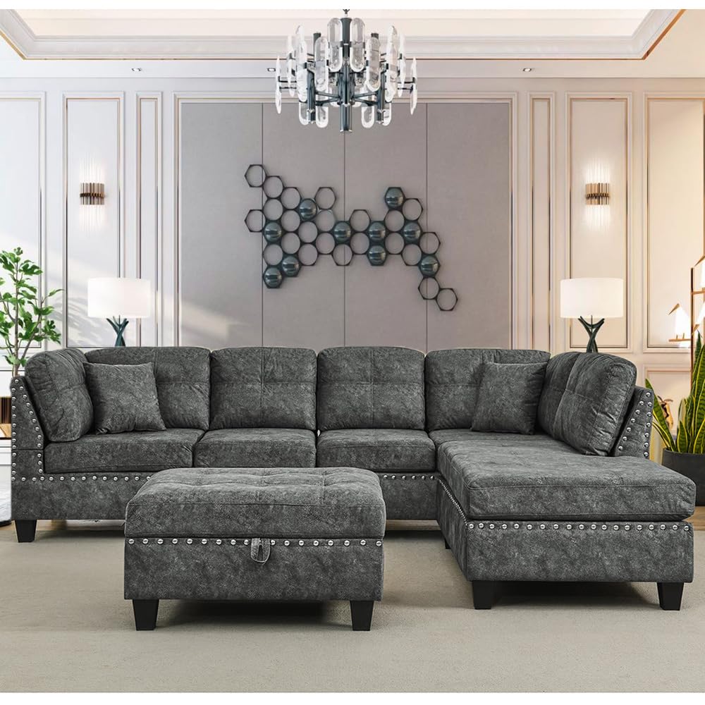 UBGO Sectional Couches for Living Room,L Shape Modular Sofa Set with ...