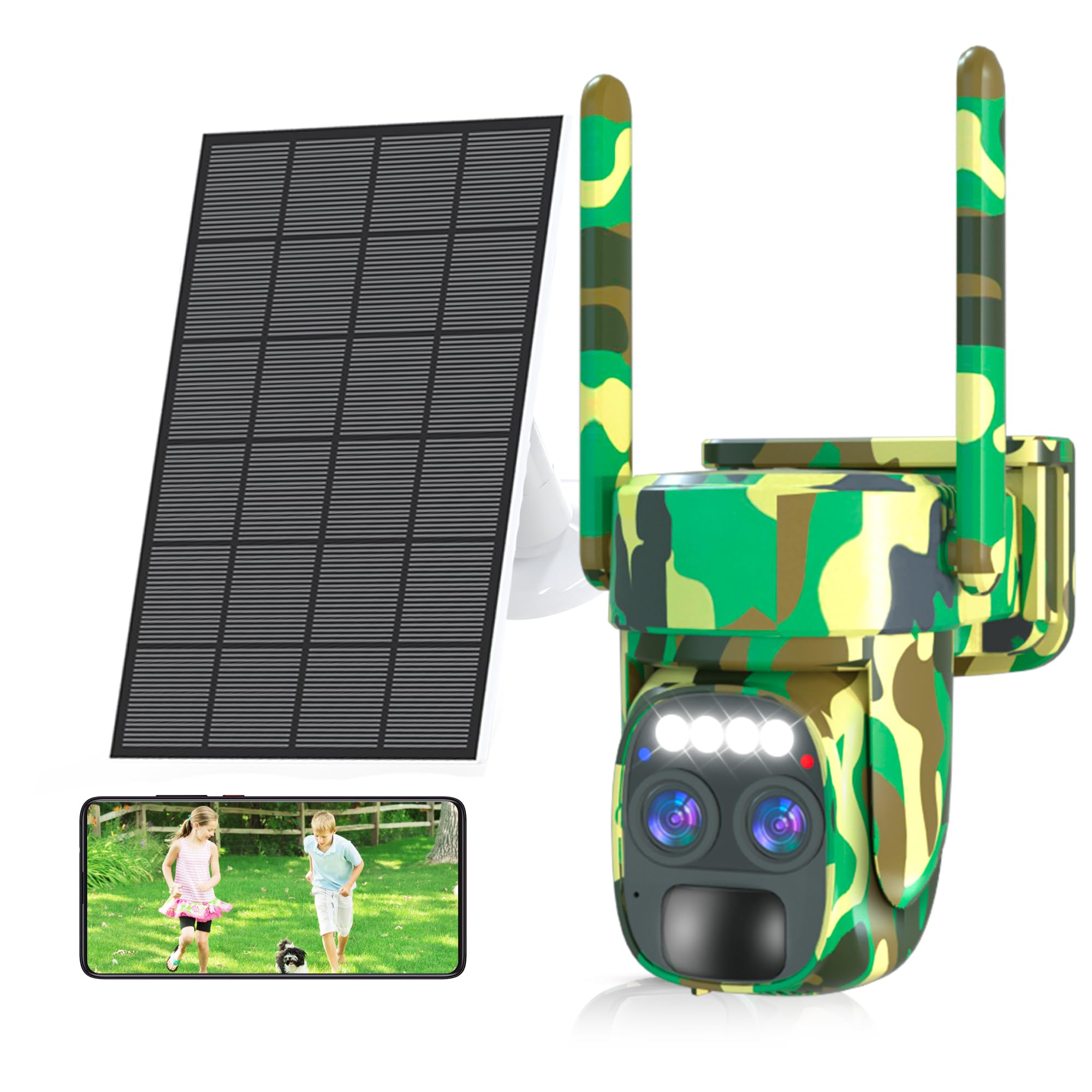 Mua 4K Solar Security Cameras Wireless Outdoor, 8MP 2.4GHz WiFi PTZ ...