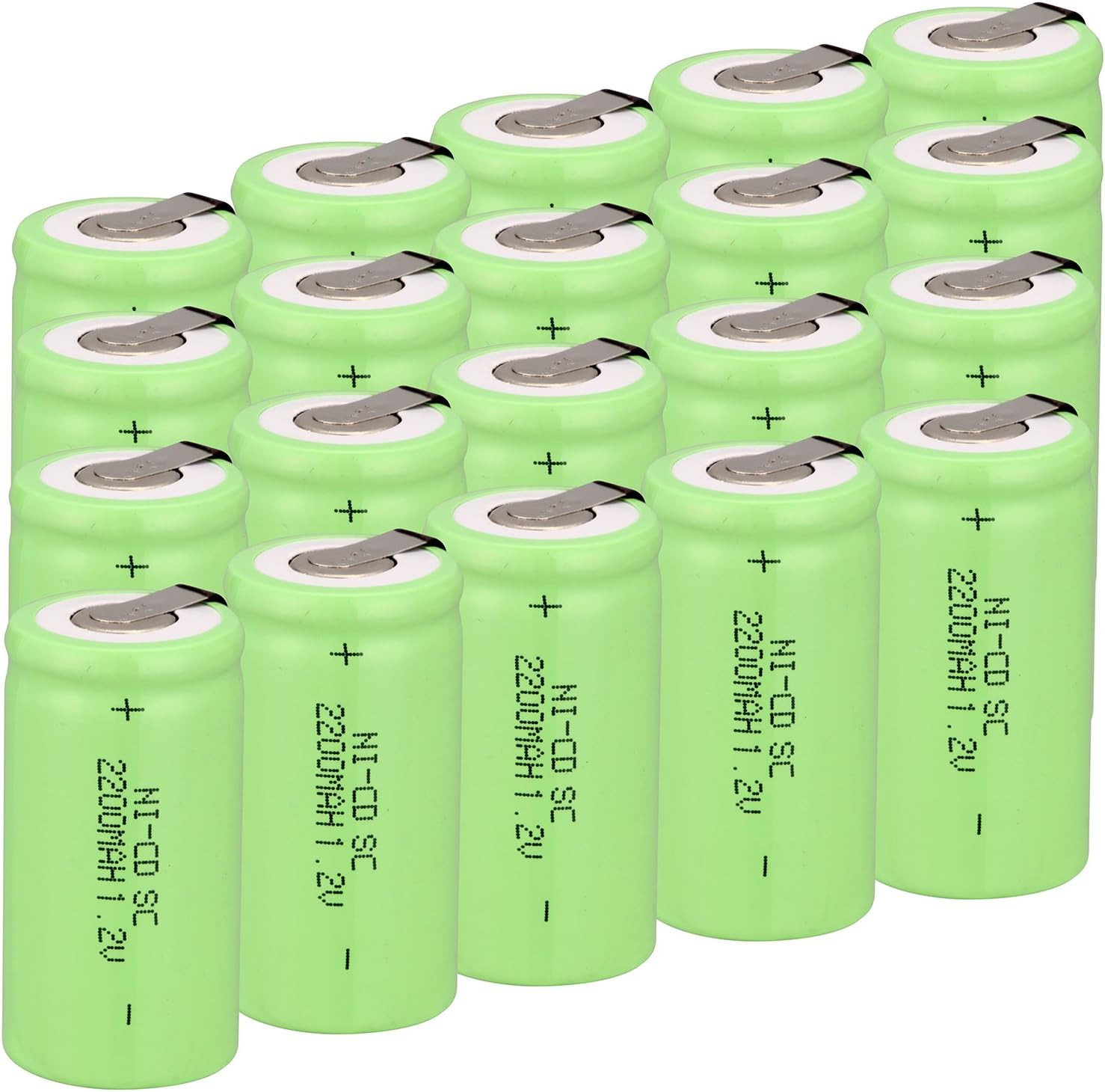 Amazon.com: Ni-Cd Rechargeble Battery Sub C SC Batteries, 1.2V 2200 mAh ...