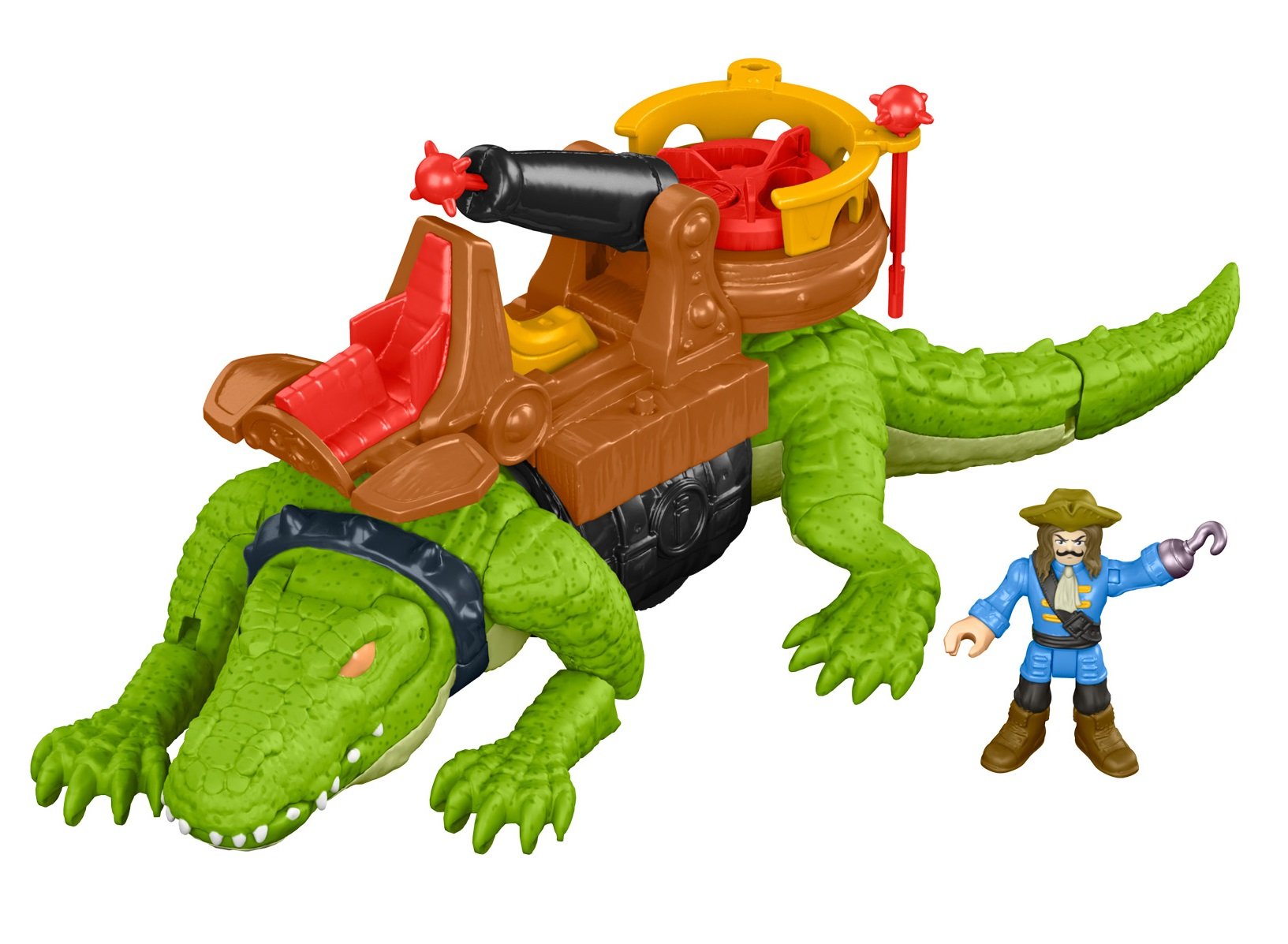 Imaginext Preschool Toys Walking Croc & Pirate Hook 5-Piece Playset ...