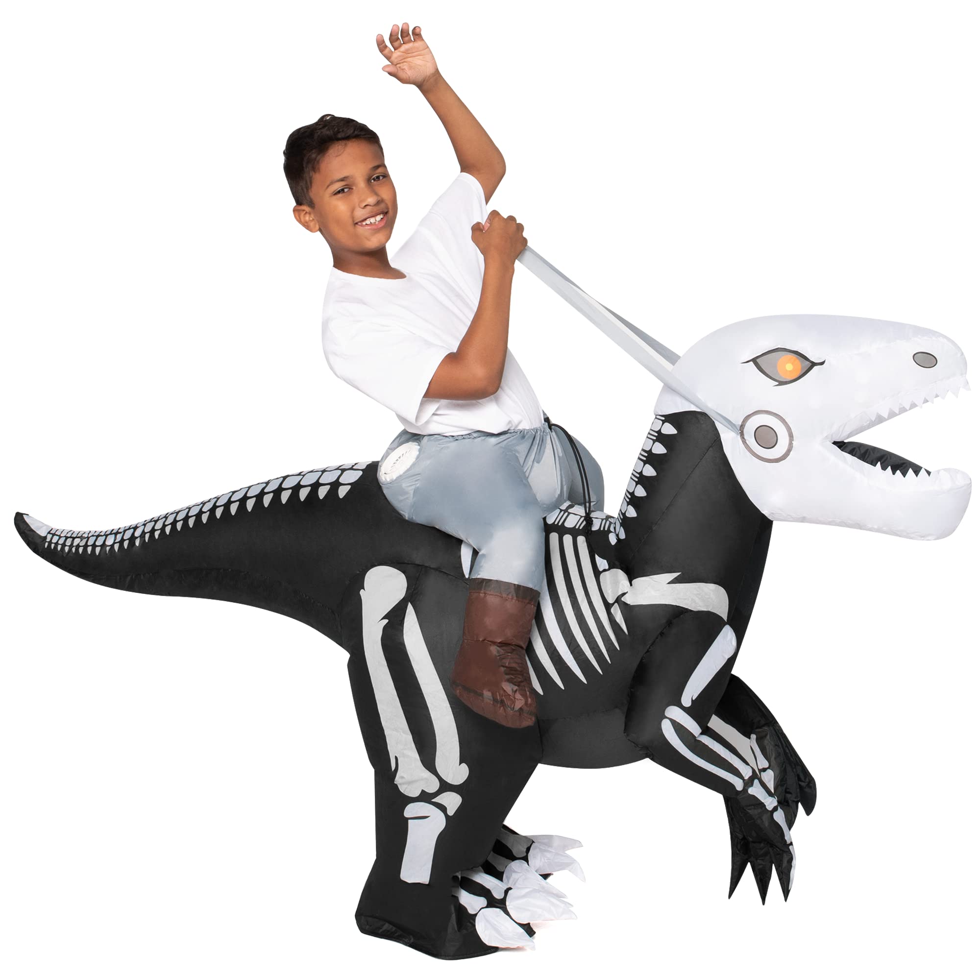 Spooktacular Creations Inflatable Costume for Kids, Ride-on Dinosaur ...