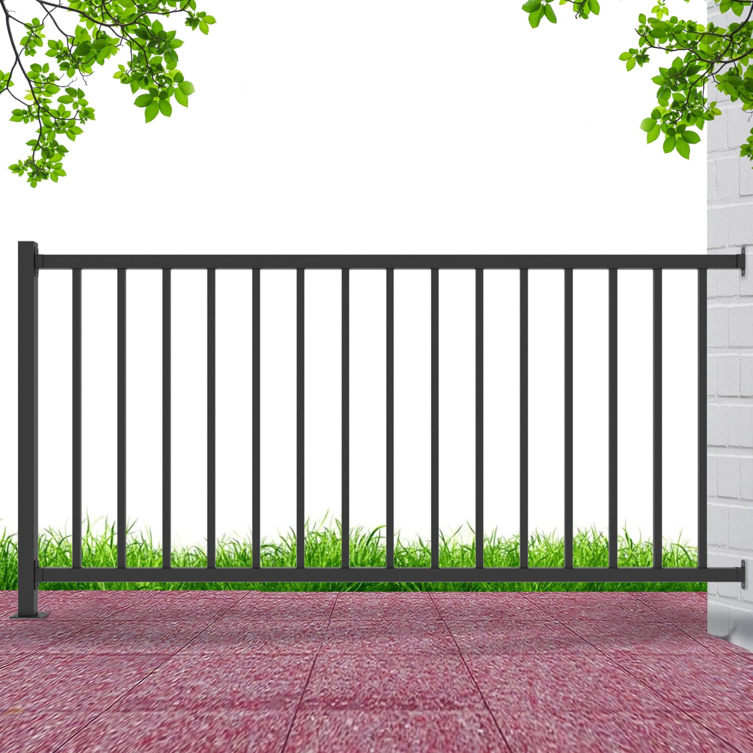 CR Fence & Rail Deck Railing Kit - Outdoor Metal Porch Railing with ...