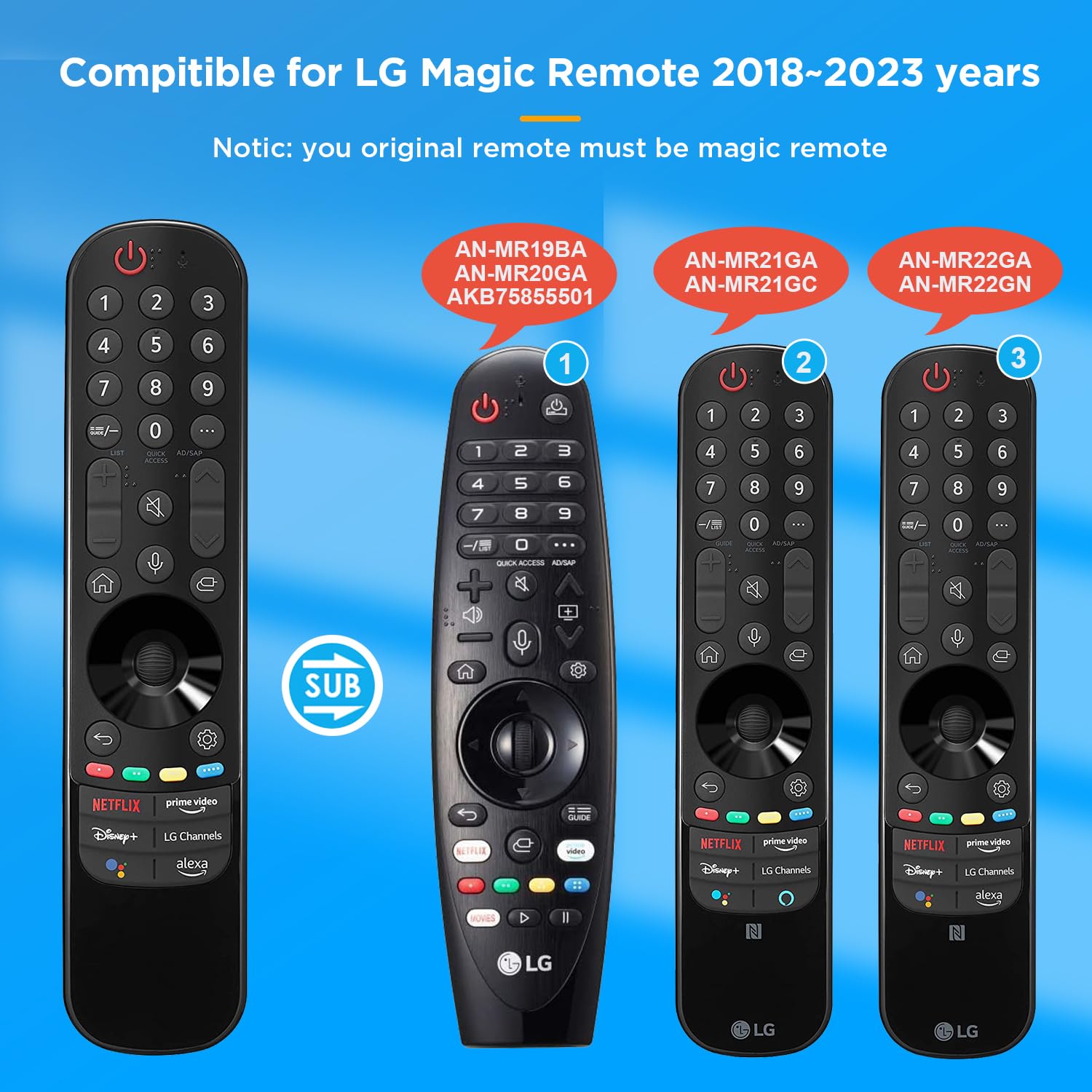 Mua Magic Remote AN-MR22GA Replacement LG Smart TV Remote with Alexa ...