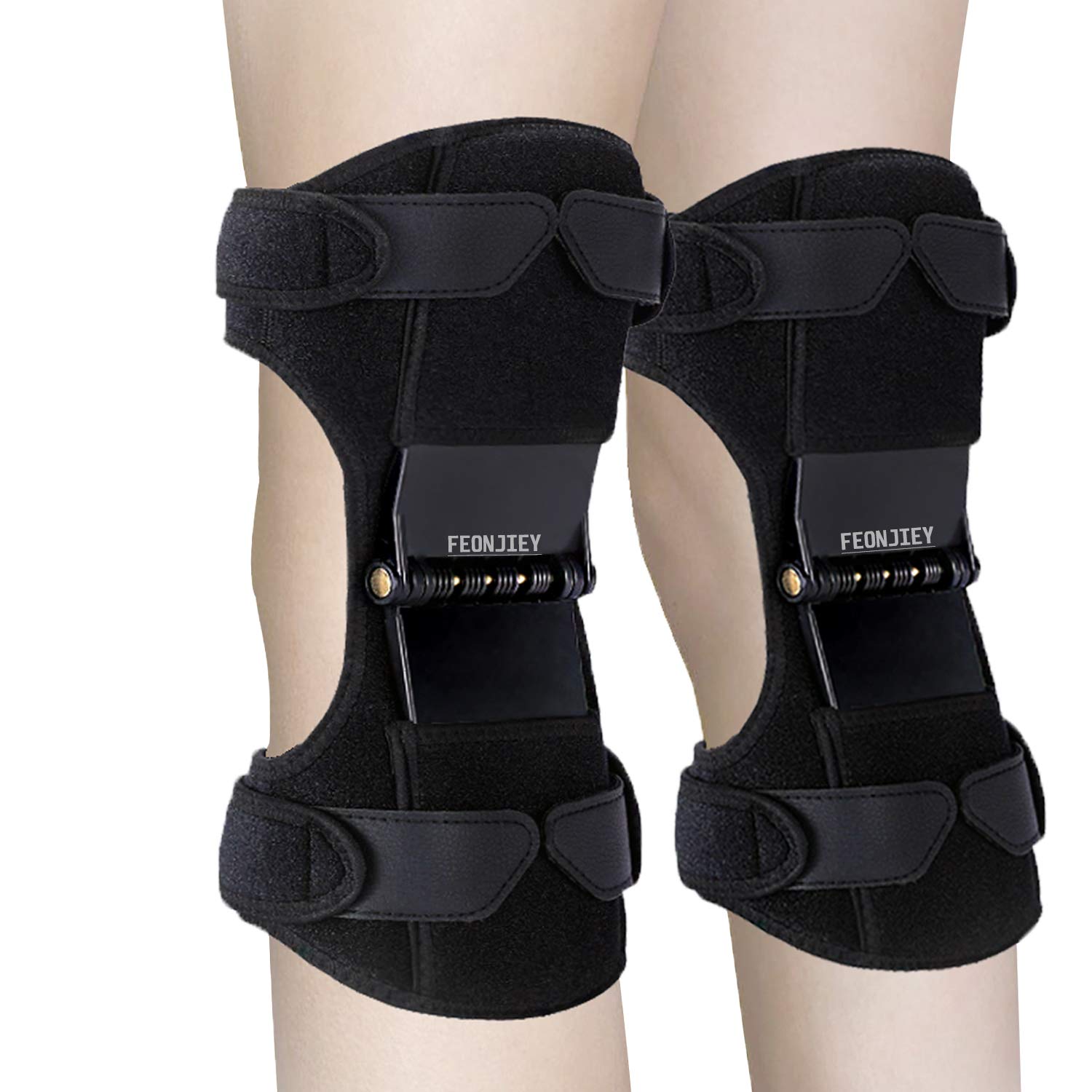 FEONRJIEY - Rodilleras con 4 potentes resortes de protección ...