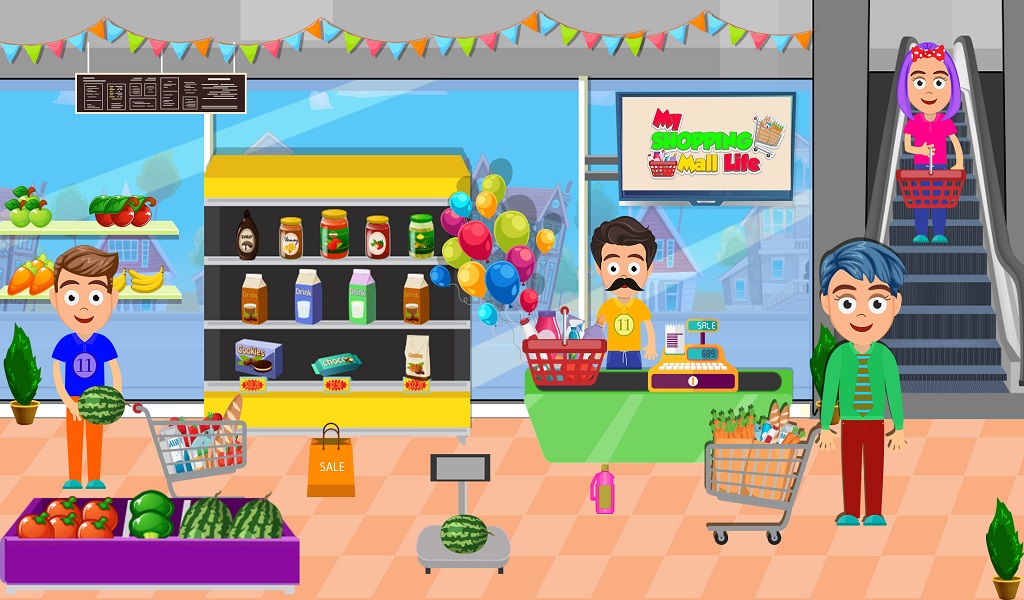 Pretend Play Shopping Mall Girl Supermarket Games:Amazon.com:Appstore ...