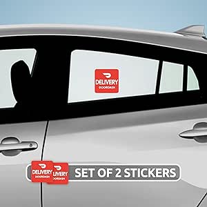 Amazon.com: RideShareTags Doordash Stickers (Set of 2) - Doordash ...