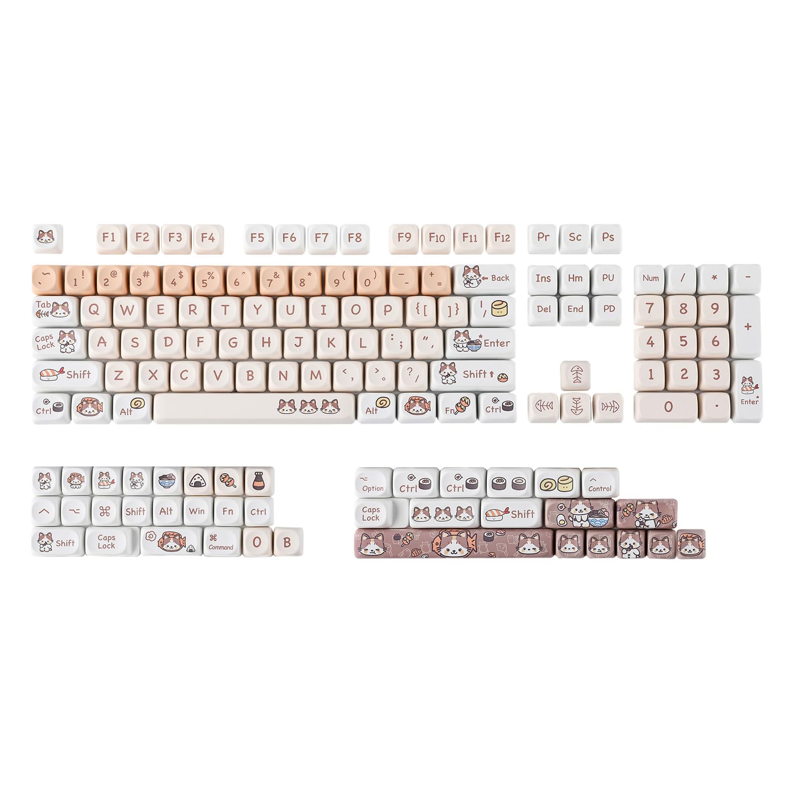 Mua EPOMAKER Meow Sushi 143-Key Dye-Sublimation PBT MOA Profile Keycap ...