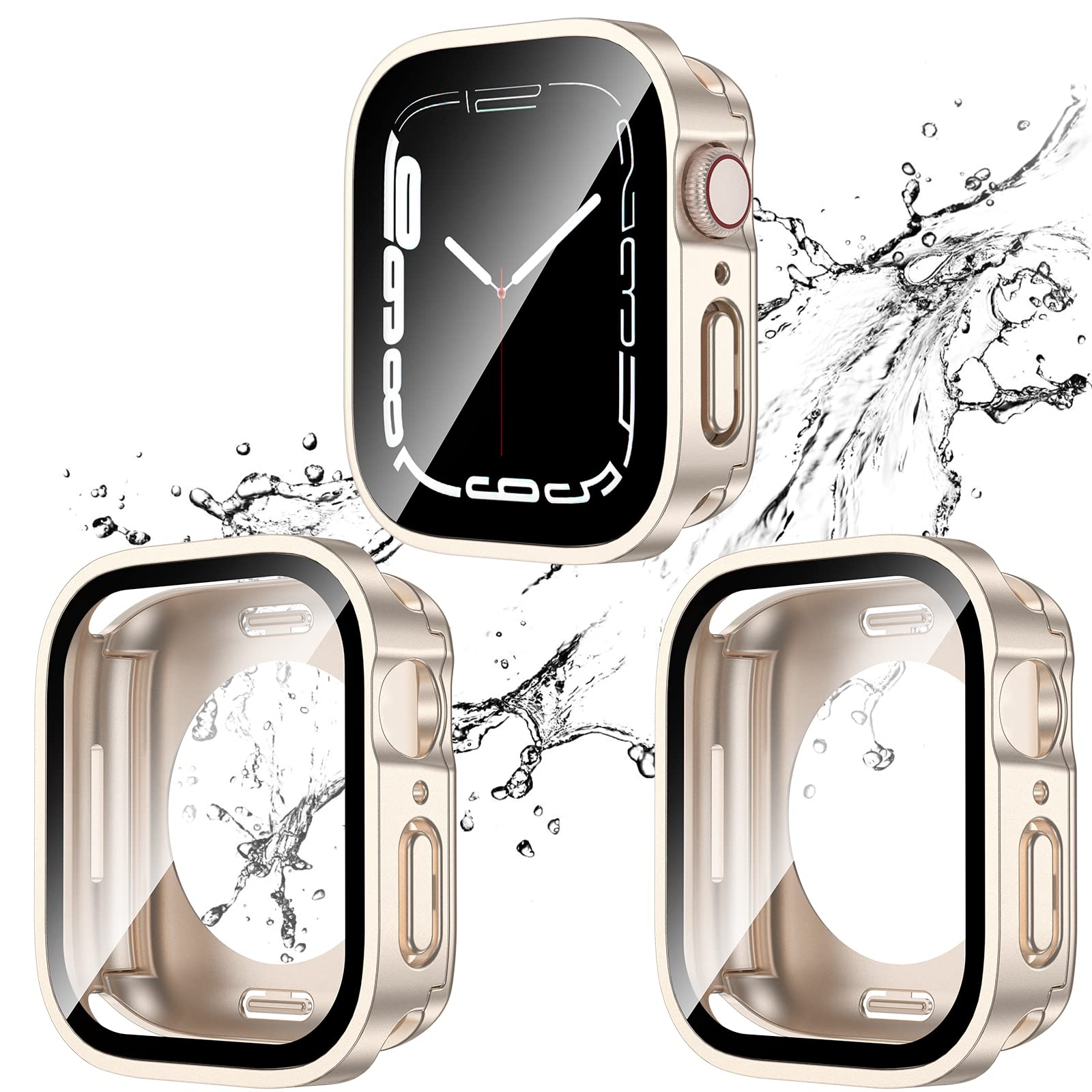 2 Pack 2 in 1 Waterproof Case for Apple Watch Series 10 46mm, Straight ...