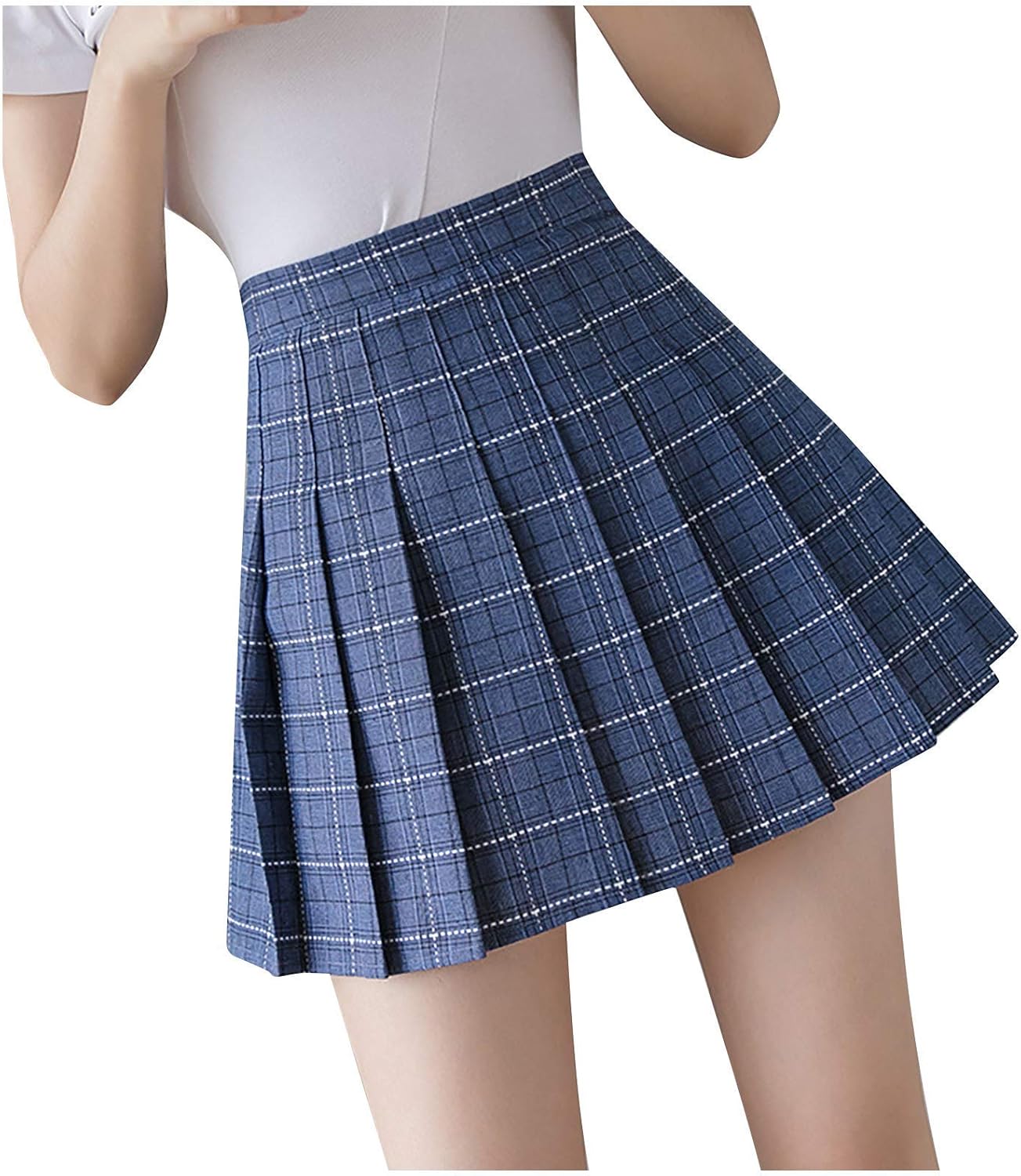 WJSU Mini Rock Gevouwen Rok Schoolmeisje Rok Meisje Kilt Korte ...