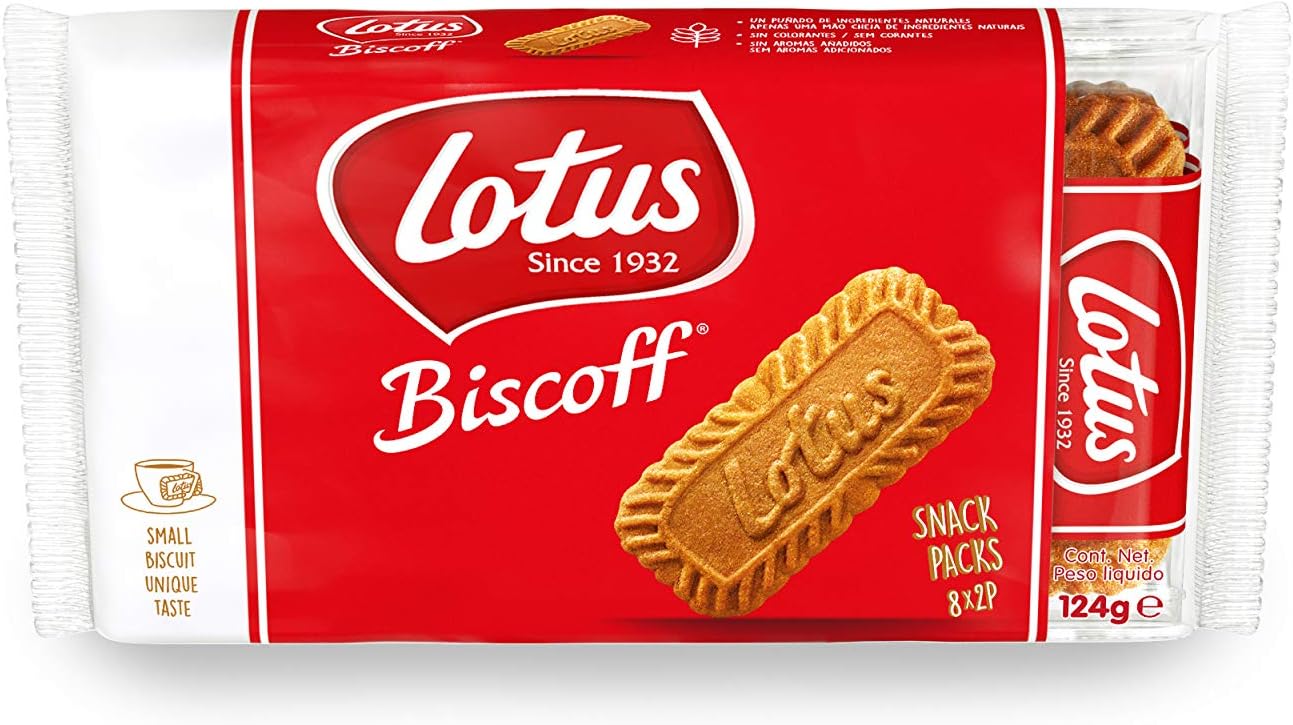 Galleta caramelizada Lotus Biscoff - 12 paquetes de 124 gr. (Total ...