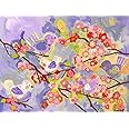 Amazon.com: Oopsy daisy cherry blossom birdies lavender and coral ...