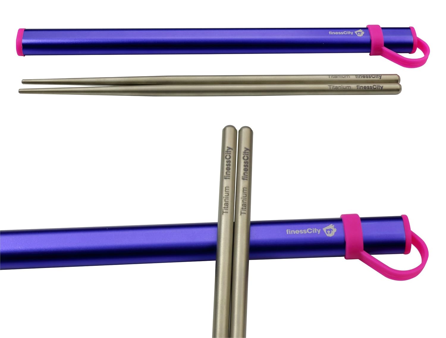 Amazon.com: finessCity Titanium Chopsticks Extra Strong Ultra ...