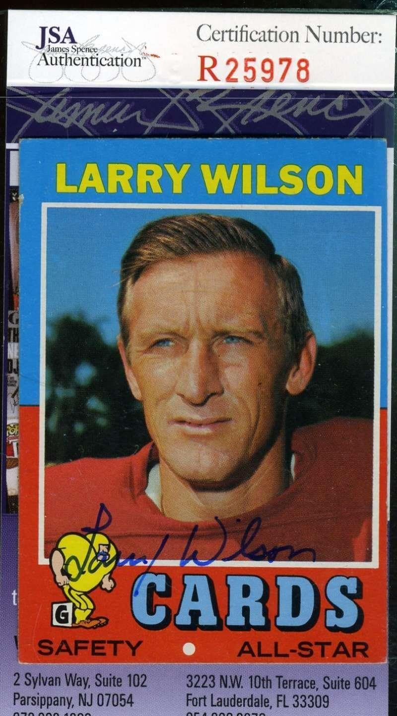 Larry Wilson Jsa Coa Autographed 1971 Topps Authentic Hand Signed - NFL ...
