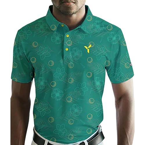 YATTA GOLF - Mens Golf Shirt Moisture Wicking Quick-Dry Short Sleeve ...