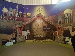 Nativity Scene Free Standing Role Play Backdrop - Modern - Scene Setter ...