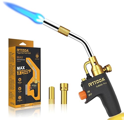 High Intensity Propane Torch Head, GJ-8000Pro Trigger Start Mapp/Map ...