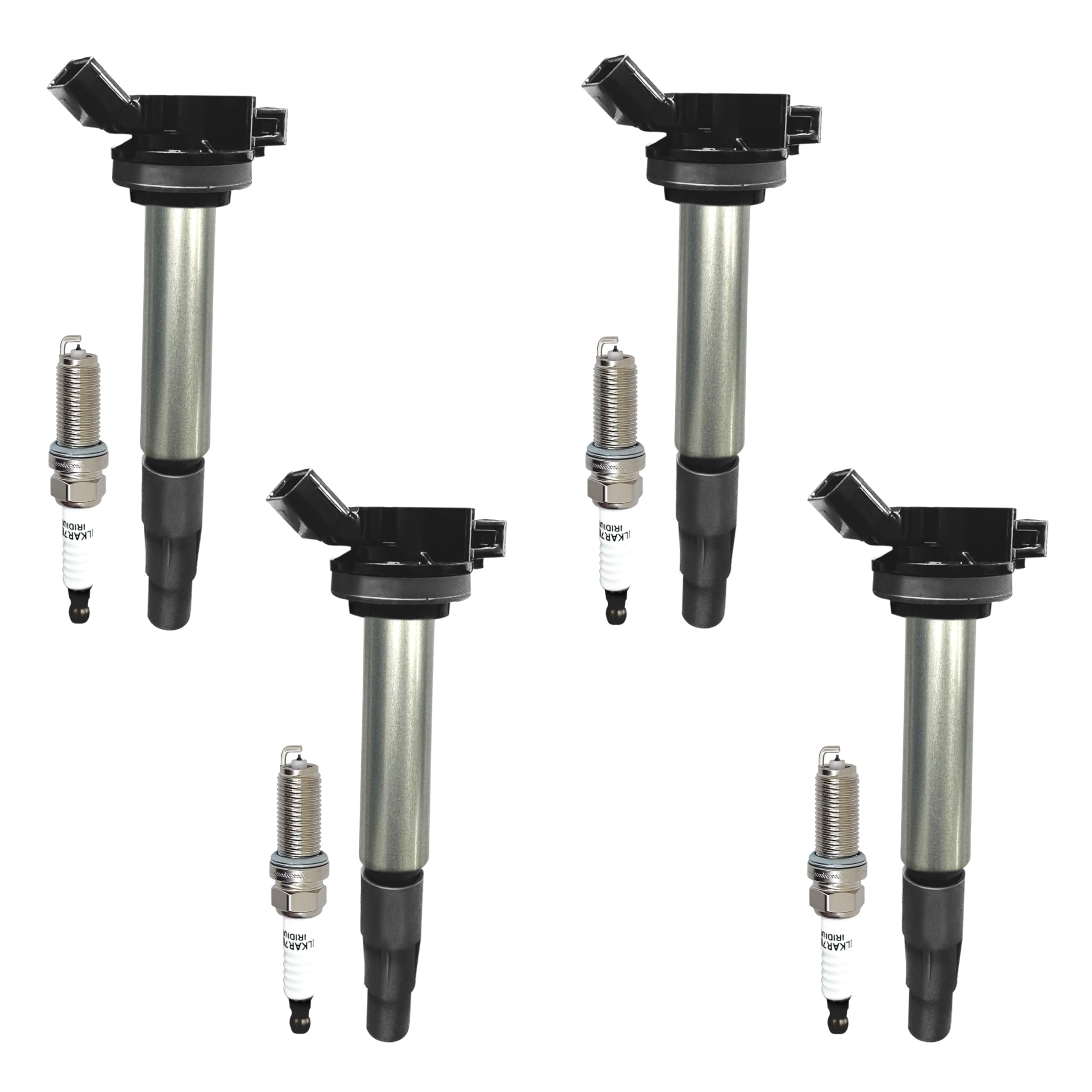 UF596 Ignition Coil & Spark Plug: 4-Pack Combo Replaces OE Numbers ...