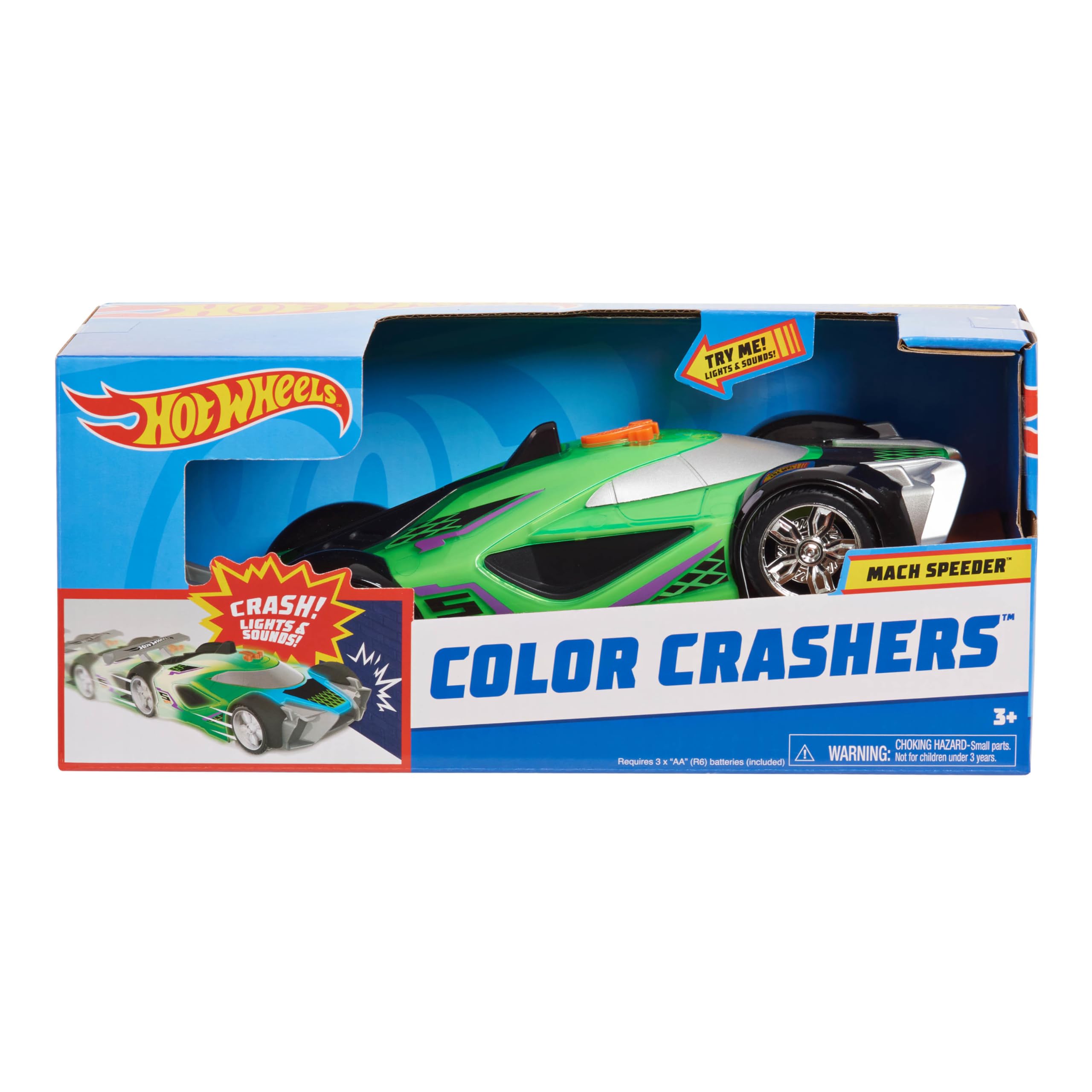 Mua Hot Wheels Color Crashers Mach Speeder, Motorized Toy Car with ...