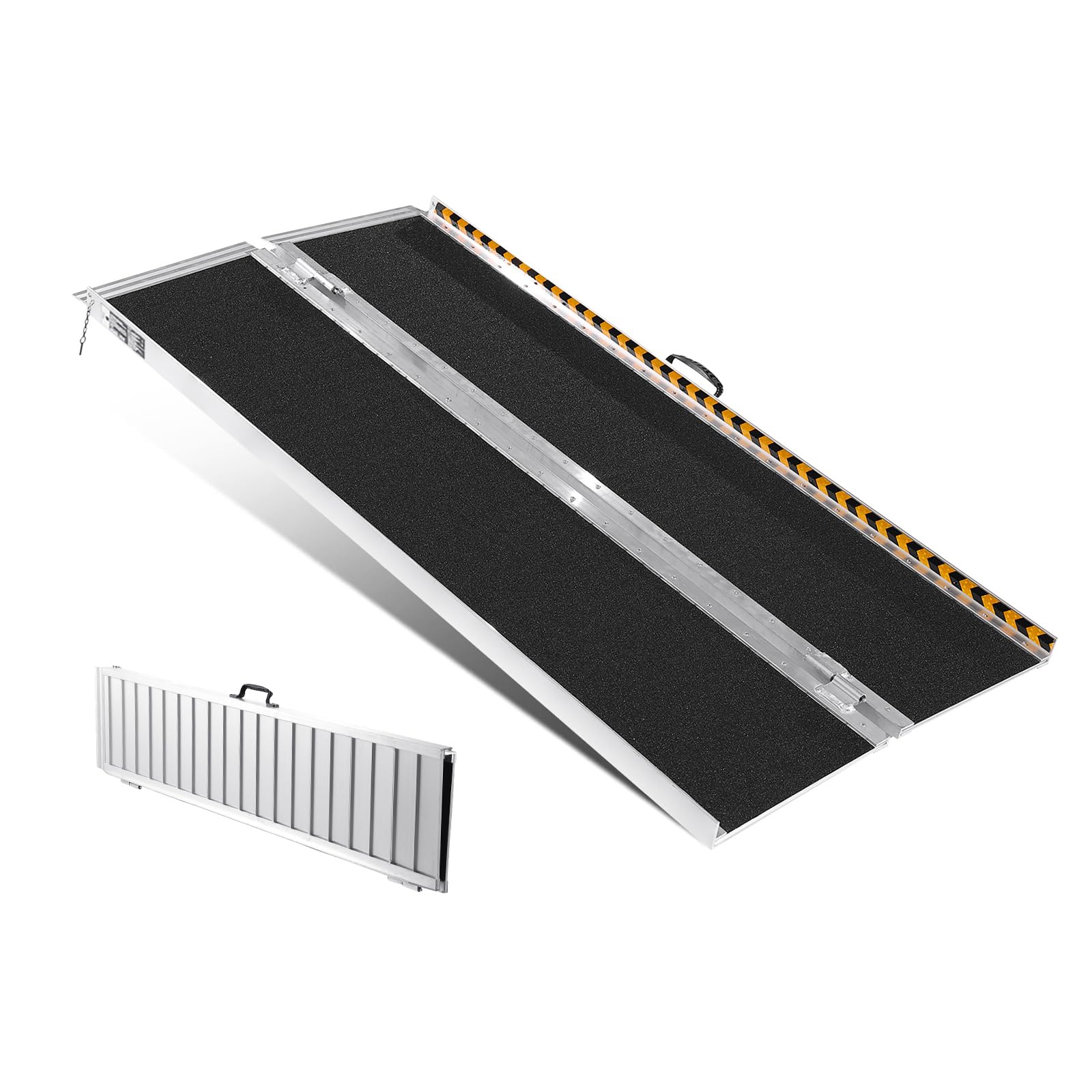 VEVOR Portable Wheelchair Ramp 6FT, Non-Slip Aluminum Folding Handicap ...