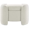 Amazon.com: Modern Boucle Upholstered Ottoman Storage Makeup Vanity ...