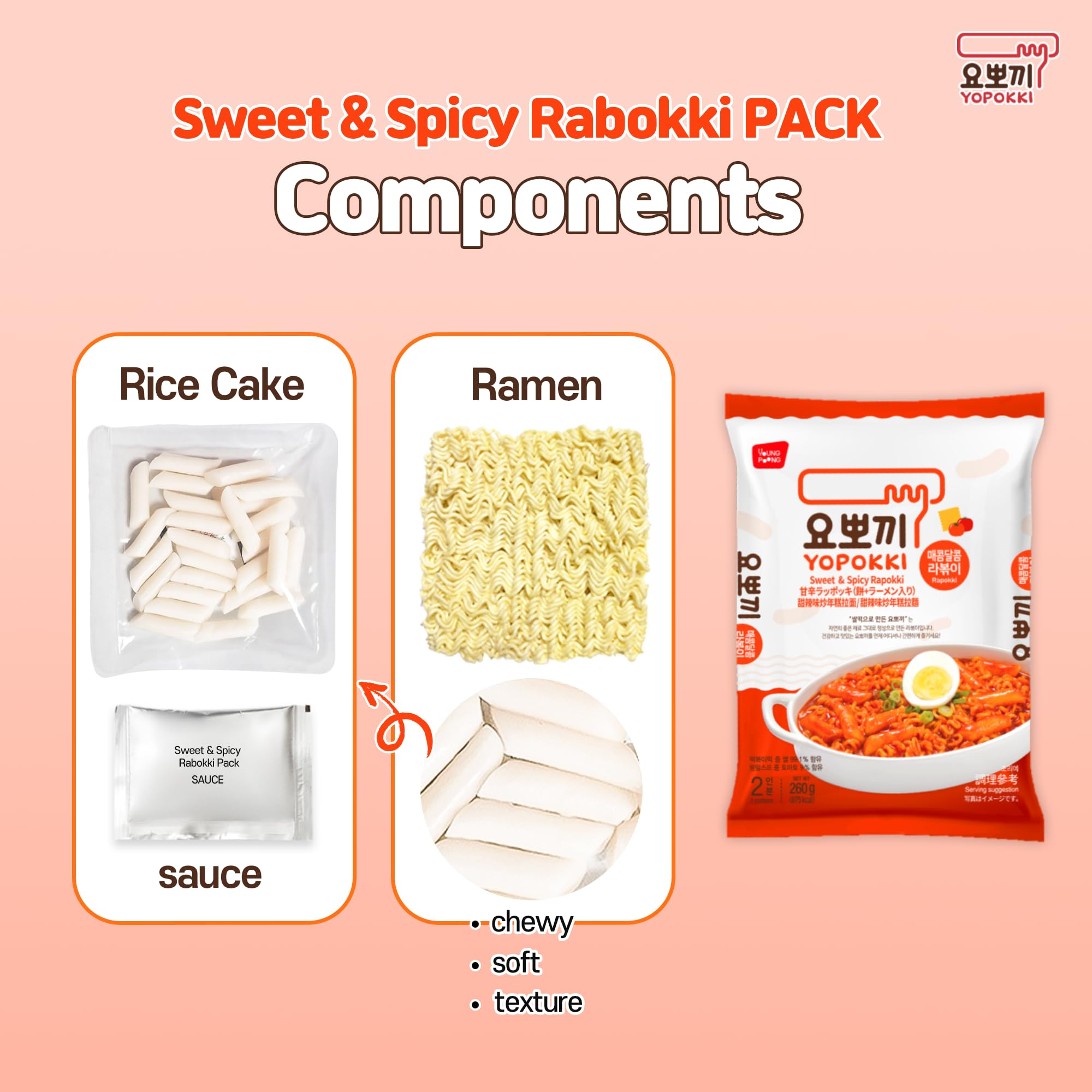 Mua Yopokki Instant Rabokki Pack (Sweet Mild Spicy, Pack of 2) Korean ...