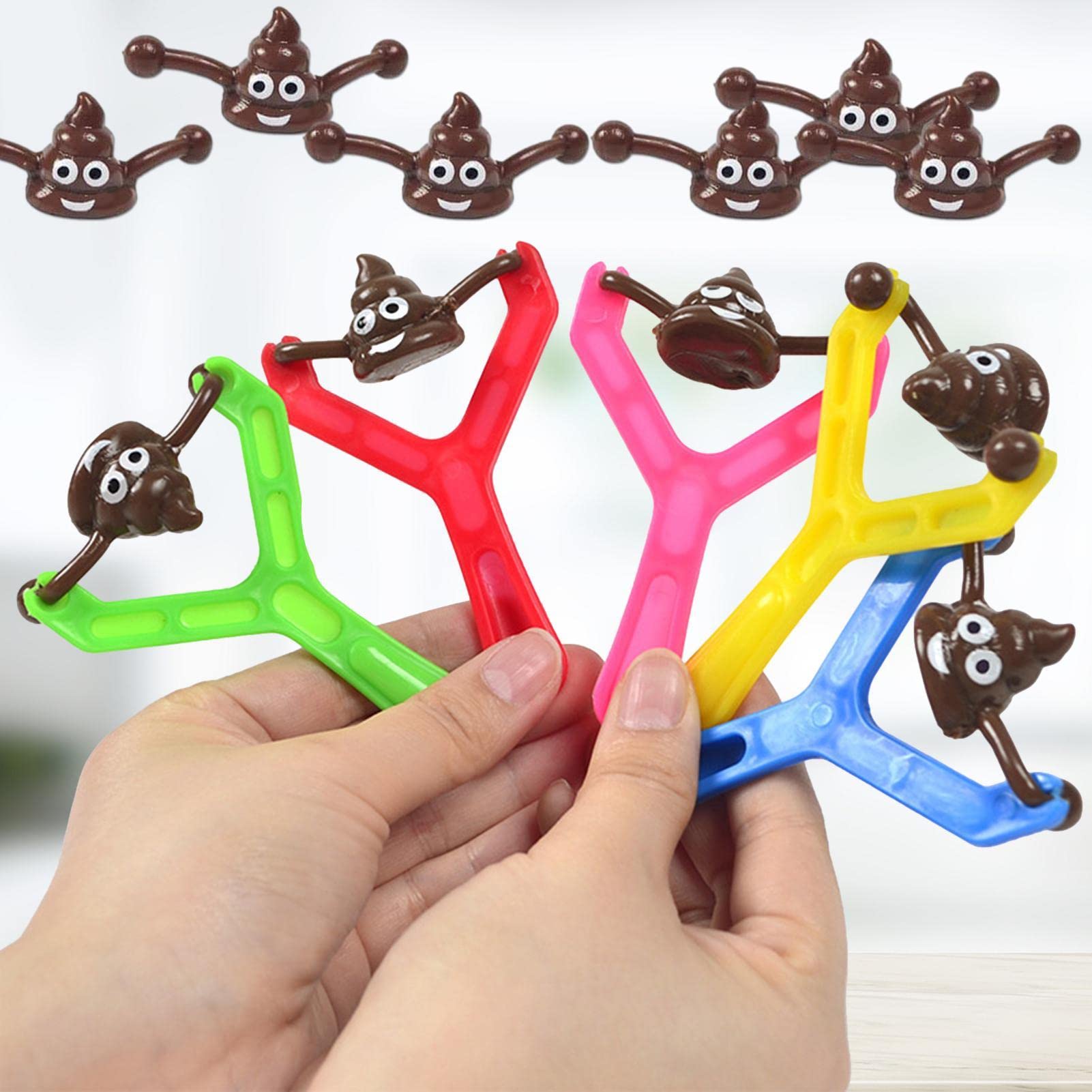 Mua Poop Slingshot Toy - Mini Rubber Slingshot Flying Poop Toy, Smiling ...