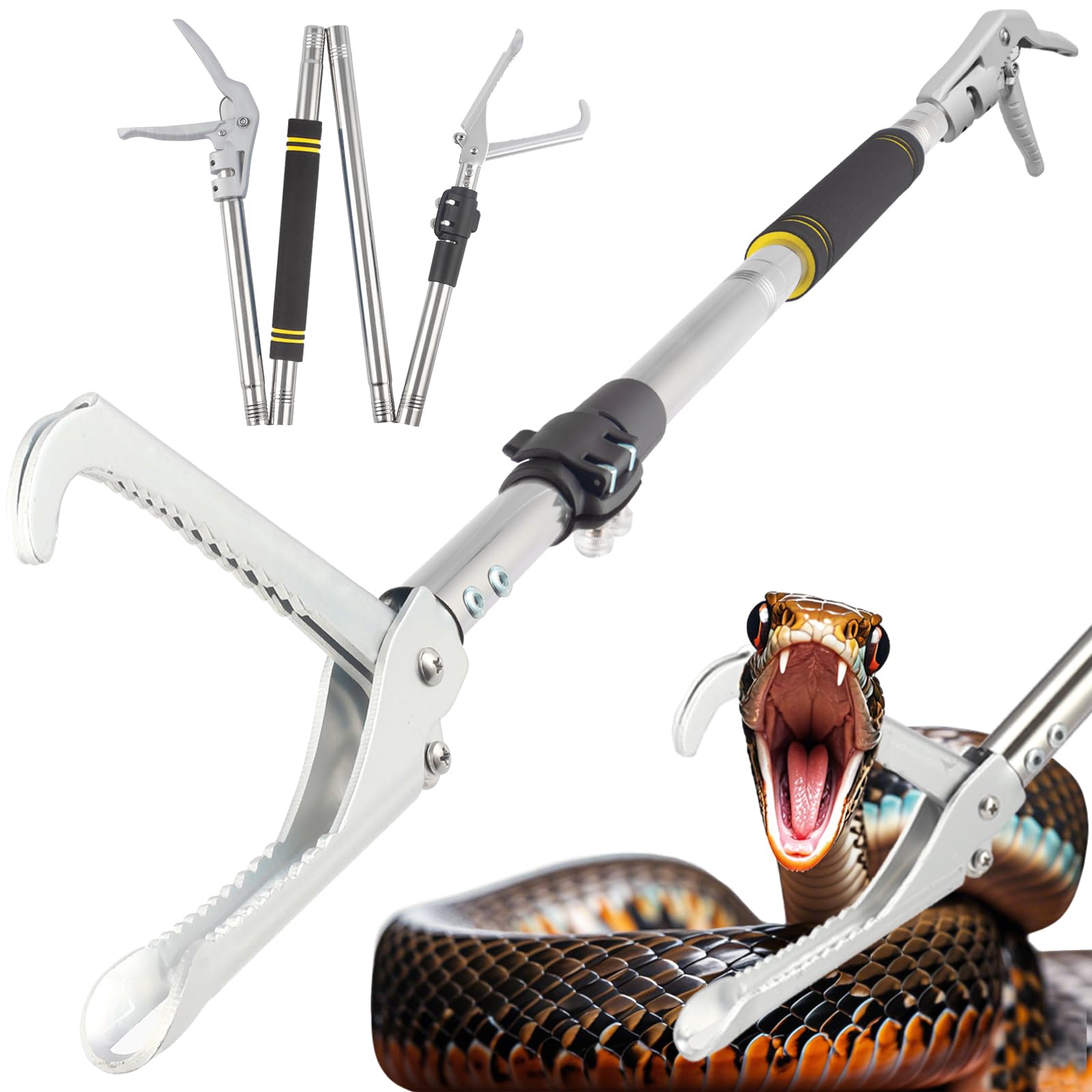 Frebuta 69in Snake Tongs,Professional Snake Grabber Tool with Long ...